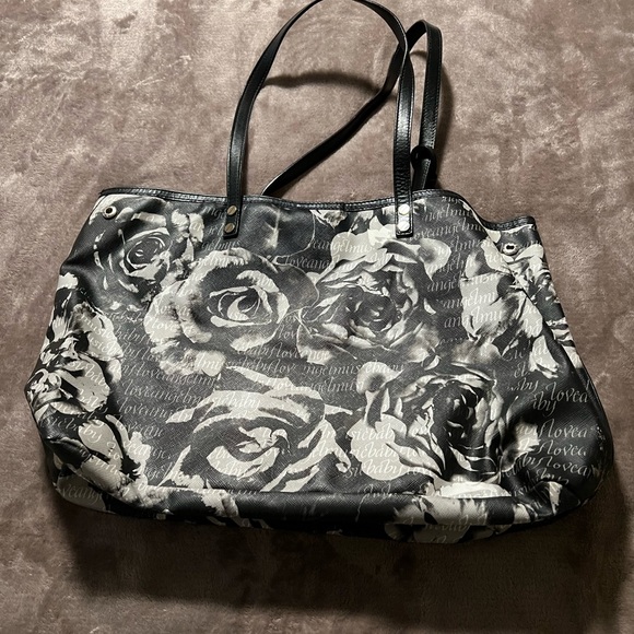 L.A.M.B. | Bags | Lamb Gwen Stefani Calligraphy Roses Tote Bag | Poshmark